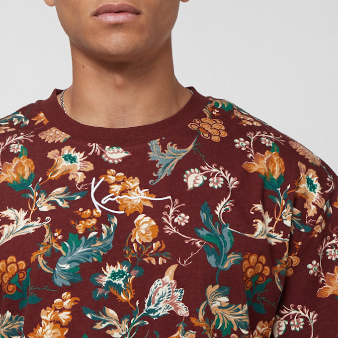 Karl Kani Small Signature Flower Tee rood (KM223-037-1)