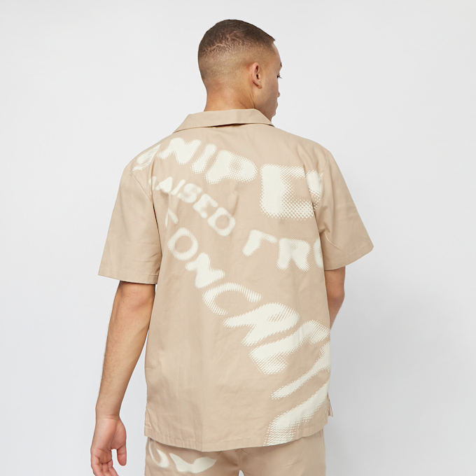 SNIPES Small Bold Logo Spray Wave Resort Shirt beige (SM222-014-1)