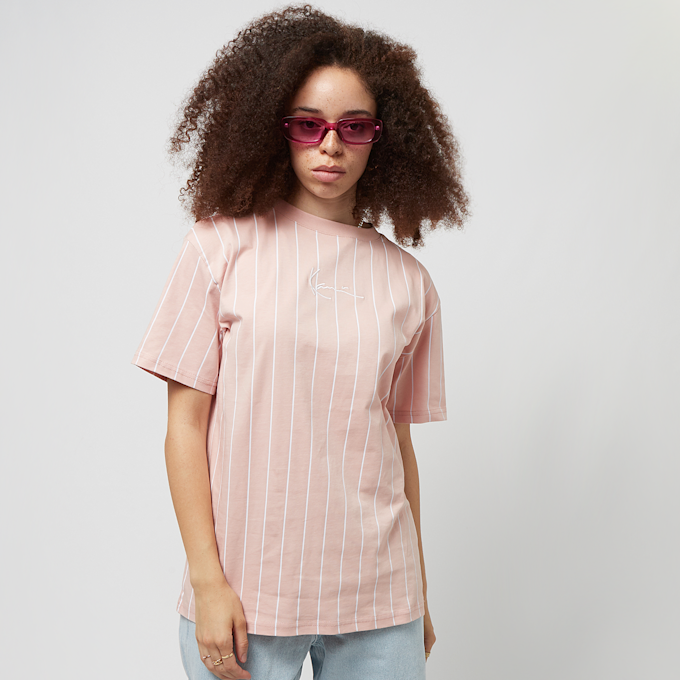 Karl Kani Small Signature Pinstripe Os Tee rose (KW233-017-1)