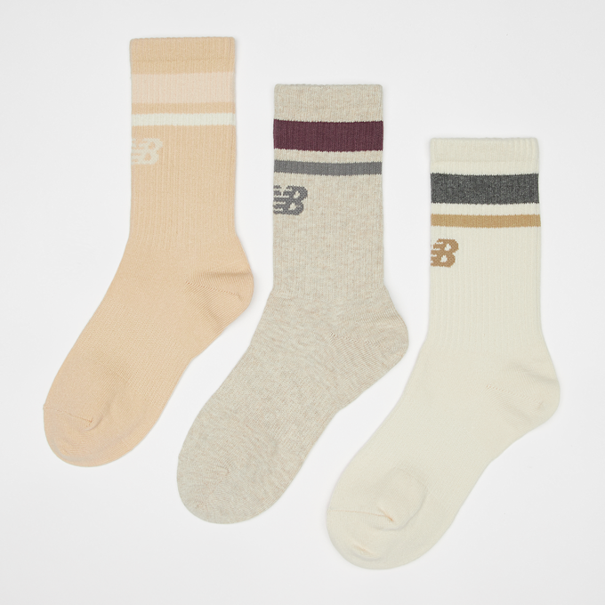 New Balance 3 PACK - Sport Essentials Stripe Midcalf Socks blanc (LAS32163EU-AS6)