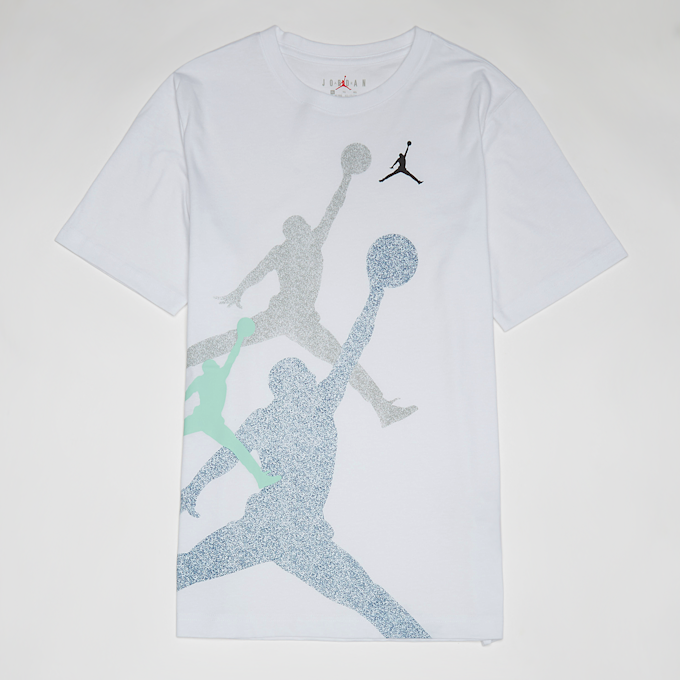 Jordan Gradient Stacked Jordan Michael Shortsleeve Tee biały (95D119-I1N)