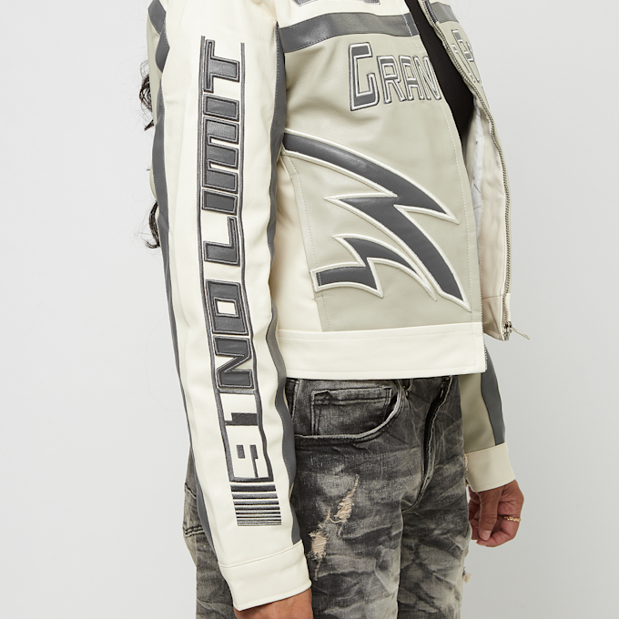 Smoke Rise Racing Collar Jacket beige (AJ23801SE-OFF WHITE)