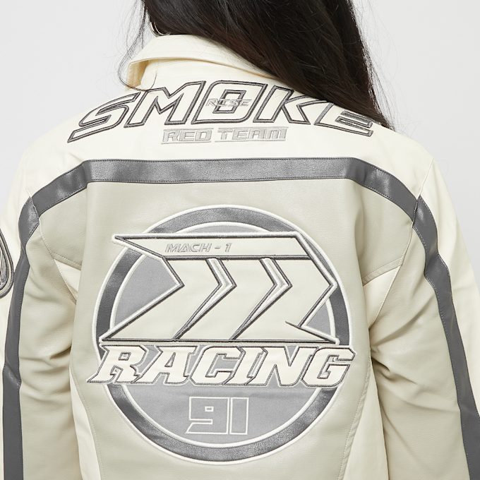 Smoke Rise Racing Collar Jacket beige (AJ23801SE-OFF WHITE)