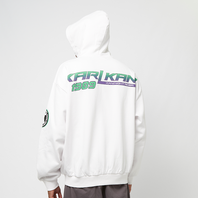 Kupi Karl Kani Chest Signature Patch Os Zip Hoodie bijela | SNIPES