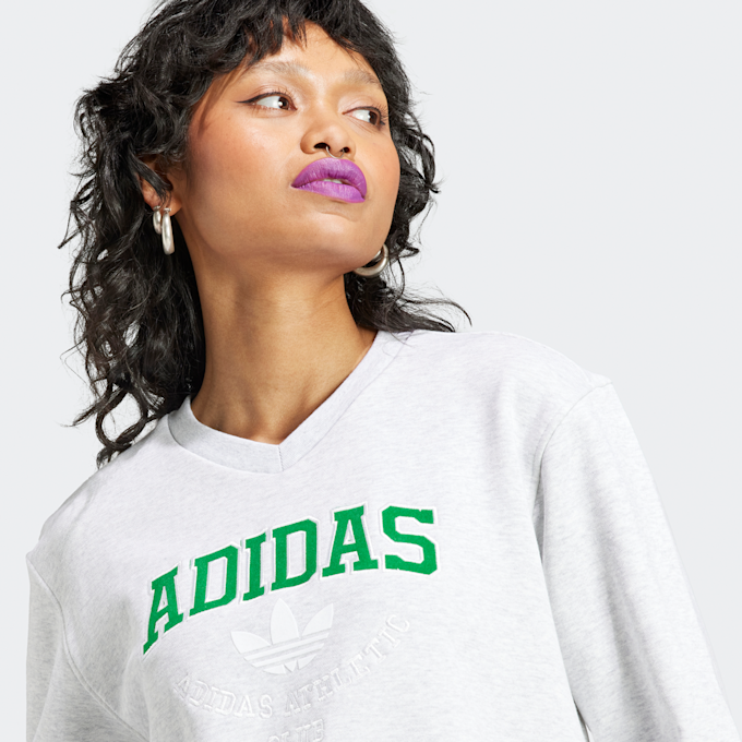 Shop adidas Originals Varsity Crew groen | SNIPES