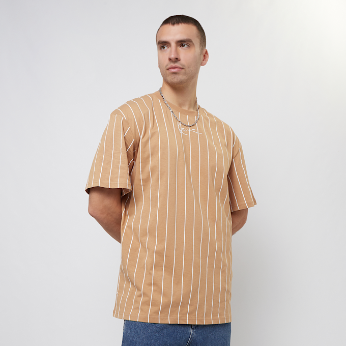 Kupi Karl Kani Small Signature Pinstripe Tee bež | SNIPES