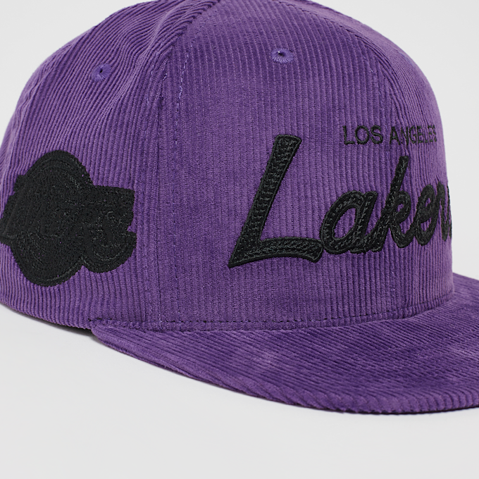 Shop Mitchell & Ness Cord Snapback NBA Los Angeles Lakers roze