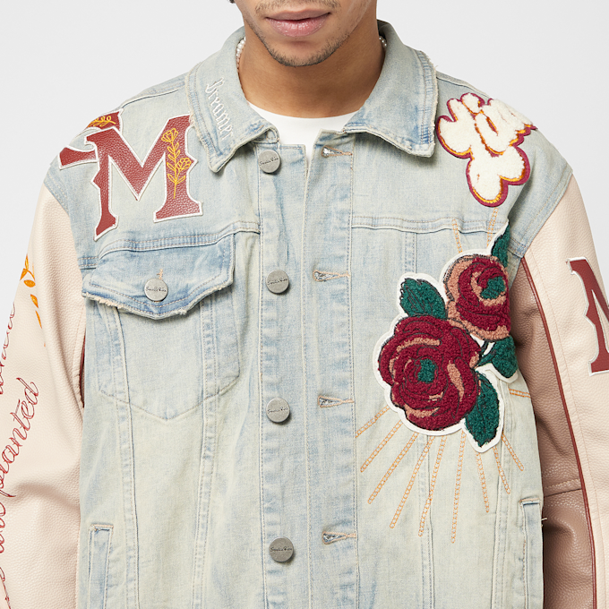 Compra Smoke Rise Varsity Denim Jacket azul | SNIPES