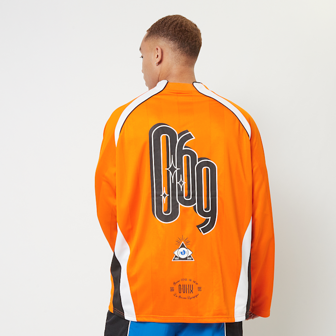 Zəяo Si X Nœf Primary Logo Eye Loose Longsleeve Tricot Orange Kaufen