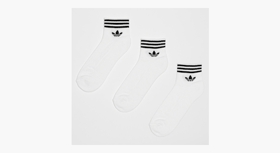 adidas Originals 3 PACK - adicolor Trefoil Ankle Socken weiß | EE1152 ...
