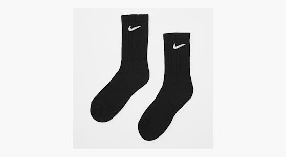 Nike 3 PACK - Everyday Cushioned Training Crew Socks zwart | SX7664-010 ...