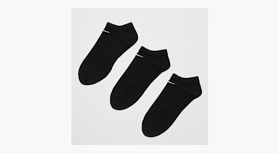 Nike 3 PACK - Everyday Lightweight Training No-Show Socks noir | SX7678 ...