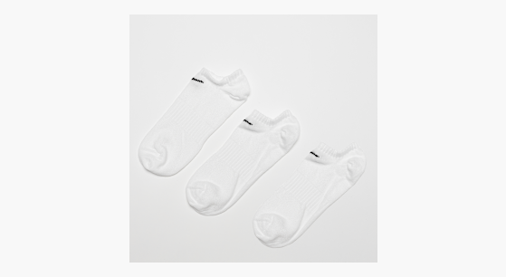 Nike 3 PACK - Everyday Lightweight Training No-Show Socks blanc ...