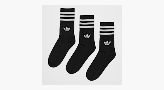 adidas Originals 3 PACK - adicolor Crew Socks schwarz | IL5022 | SNIPES