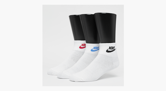 Nike 3 PACK - Everyday Essential Ankle Socks blanc (DX5074-911)