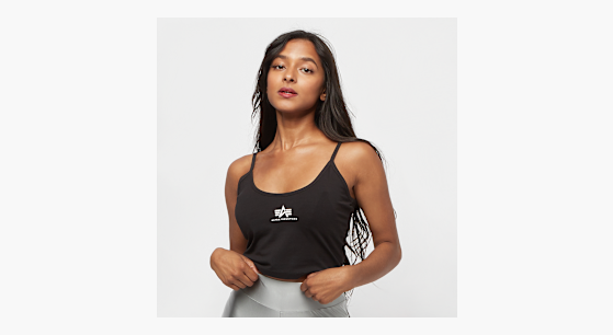 Alpha Industries Basic Crop-Top SL zwart (116082-03)