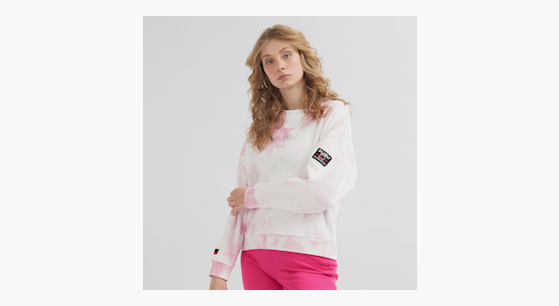 FUBU FUBU Corporate Tribal Tiedye Crew rose Undefined Color (FW222-005-1)