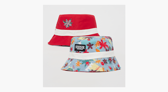 Shop Karl Kani x Stranger Things Woven Signature Reversible Bucket Hat ...