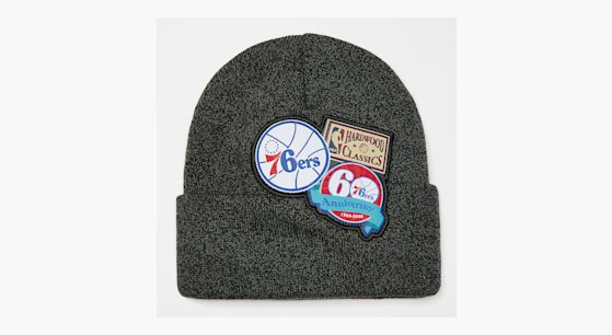 Mitchell & Ness NBA XL Logo Patch Knit HWC Philadelphia 76ers schwarz | HCFK4341-P76YYPPPBLCK ...