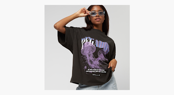 Pegador Nybro Heavy Oversized Tee zwart (PGDR-2076-002)