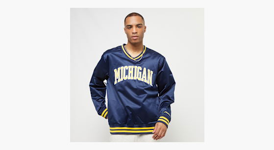 Mitchell & Ness NCAA University Of Michigan Pullover Satin Jacket azul ...
