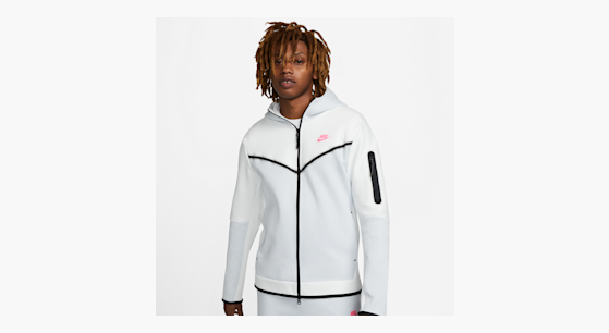 Nike Sportswear Tech Fleece Hoodie Full-Zip Windrunner bianco | DV0537 ...