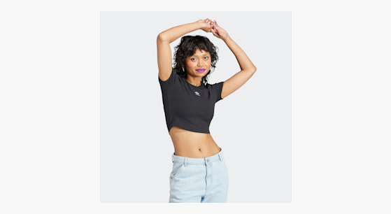 adidas Originals T-shirt côtelé Essentials noir | IY9664 | SNIPES