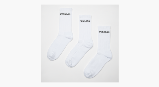Pegador 3 PACK - Socks blanc (PGDR-1472/3P-004/001)