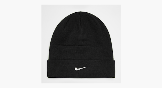 Nike Unstructured Standard Cuff Metal Swoosh Peak Beanie preto (FB6527-010)