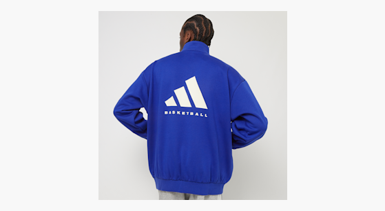 adidas Originals Basketball Fleece Half Zip blau | IW1624 | SNIPES