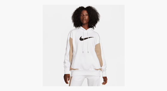 Nike Sportswear Oversize-Fleece-Hoodie blanc | FV5311-100 | SNIPES