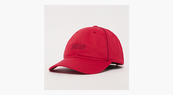 SNIPES Slanted Logo Contrast Piping Baseball Cap rot kaufen