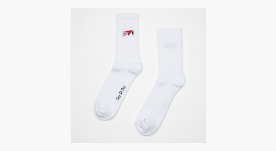 Slay All Day Bandana Socks blanc (SK-BANDANA)