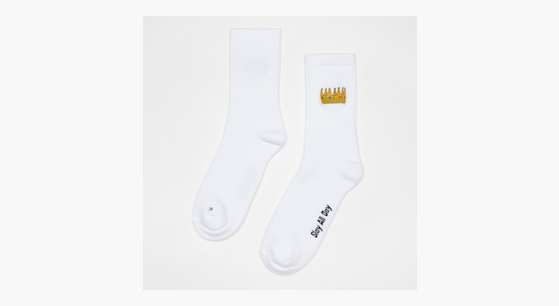 Compra Slay All Day Crown Socks branco | SNIPES