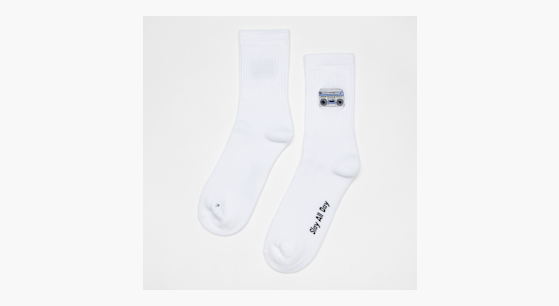 Acheter Slay All Day Boombox Socks blanc | SNIPES