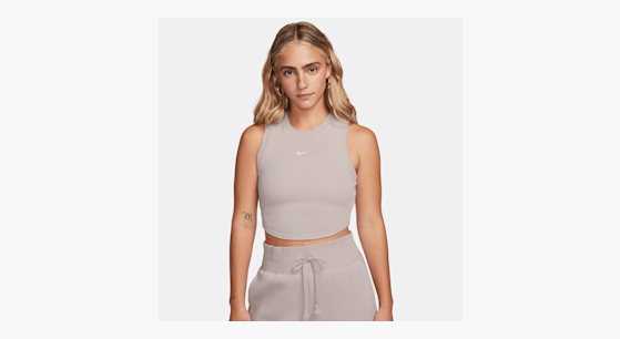 Acheter Nike Sportswear Essentials Ripped Tanktop beige | SNIPES