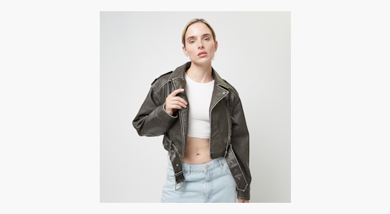 Acheter Karl Kani OG Short Biker Jacket gris | SNIPES