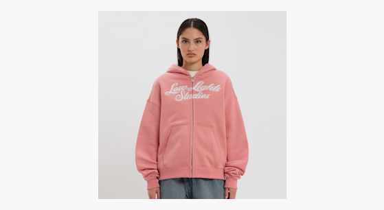 Low Lights Studios Shutter Zip Hoodie rosa | LLS-242-SHL-WZH-029 | SNIPES