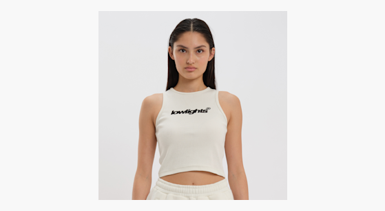 Low Lights Studios Basic Crop Top bege (LLS-242-BSC-WCT-005)