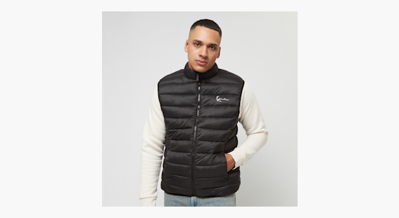 Kupi Karl Kani Chest Signature Light Puffer Vest Black crna | SNIPES
