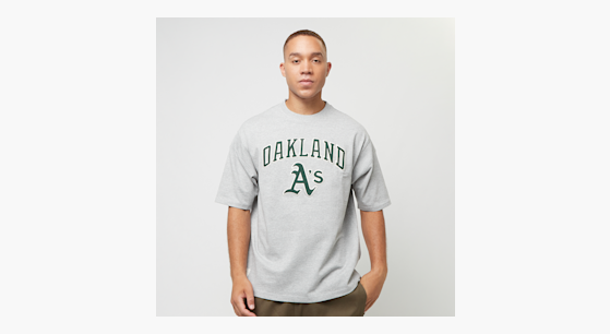New Era MLB Oakland Athletics Rib Infill Oversized Tee grijs (60564881)