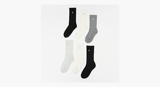 Jordan 6 PACK - Everyday Essentials Crew Socks crna | BJ0583-G0J | SNIPES