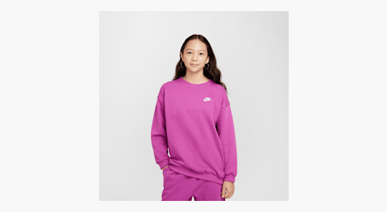 Compra Nike Sportswear Club Fleece Oversized Crew rosa | SNIPES