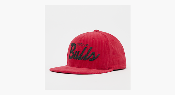 Shop Mitchell & Ness Cord Snapback NBA Chicago Bulls rood