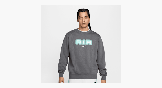 Nike Sportswear Air Fleece Crew gris | HM0177-068 | SNIPES