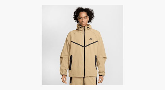 Shop Nike Tech Woven Windrunner Full-Zip Jacket beige | SNIPES