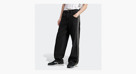 adidas Originals Pantalón de Mezclilla Firebird negro (JC6718)