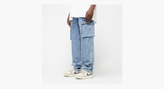 Kupi Karl Kani OG K SIDEPOCKET BAGGY DENIM VINTAGE mid blue plava | SNIPES