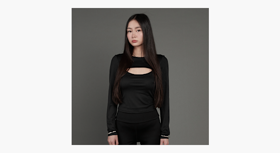 SNIPES S Cube Cut Out Longsleeve noir (SIW251-002-2)