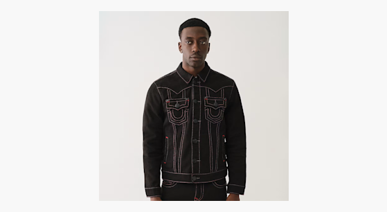 True Religion Jimmy Jacket Pikstitch czarny | 108514-2SB | SNIPES